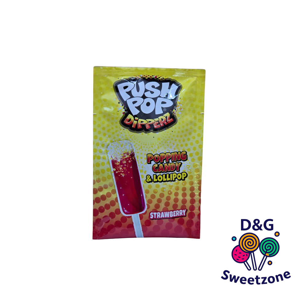 Bazooka Push Pop Dipperz 12g | Strawberry Lemon Popping Candy – D&G ...